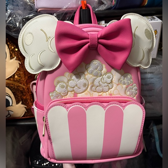 Loungefly | Bags | Loungefly Minnie Mouse Popcorn Ears Mini Backpack ...